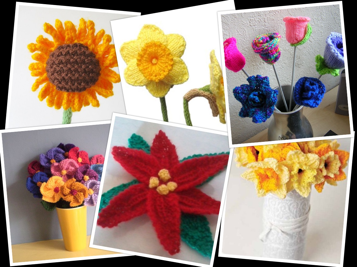 11 Knitted Flower Patterns From Simple I-Cord Flowers, Daffodils ...